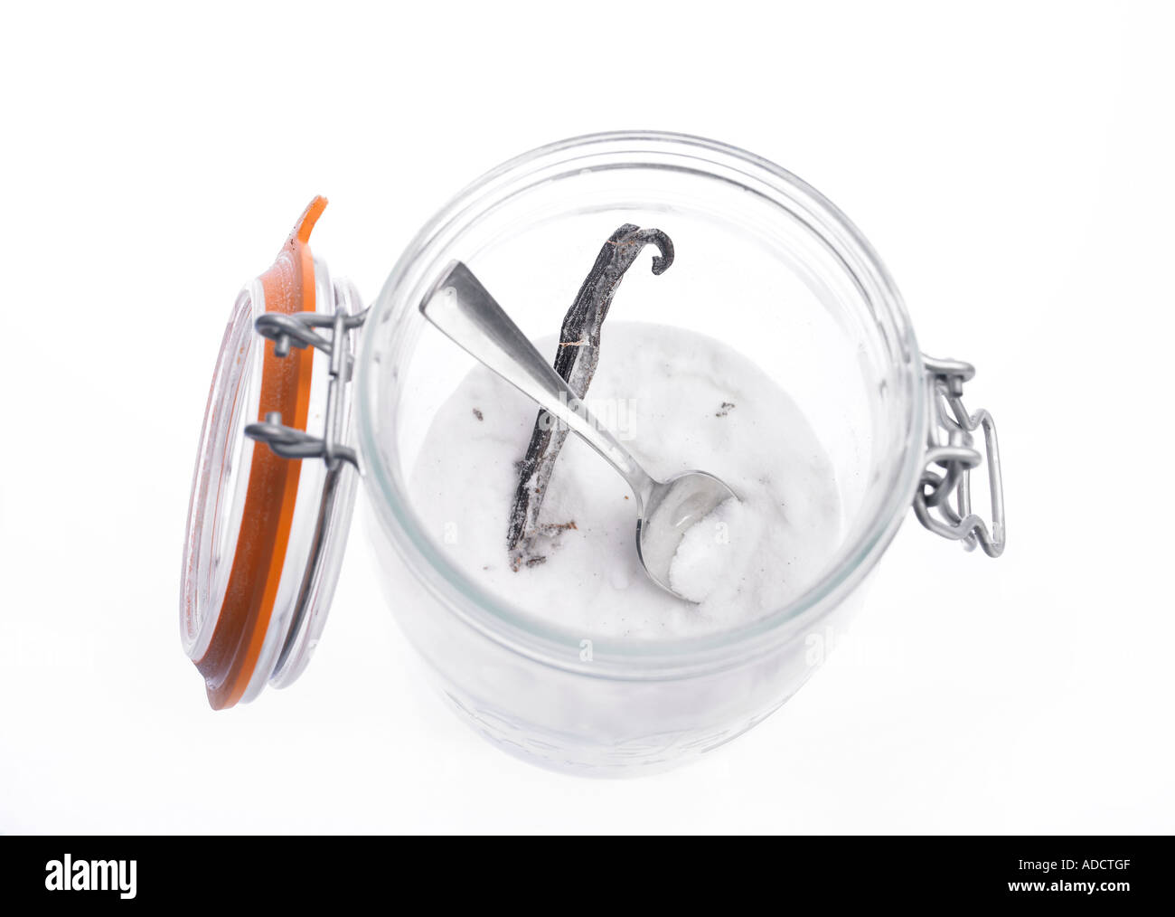 Vanilla sugar jar spoon hi-res stock photography and images - Alamy