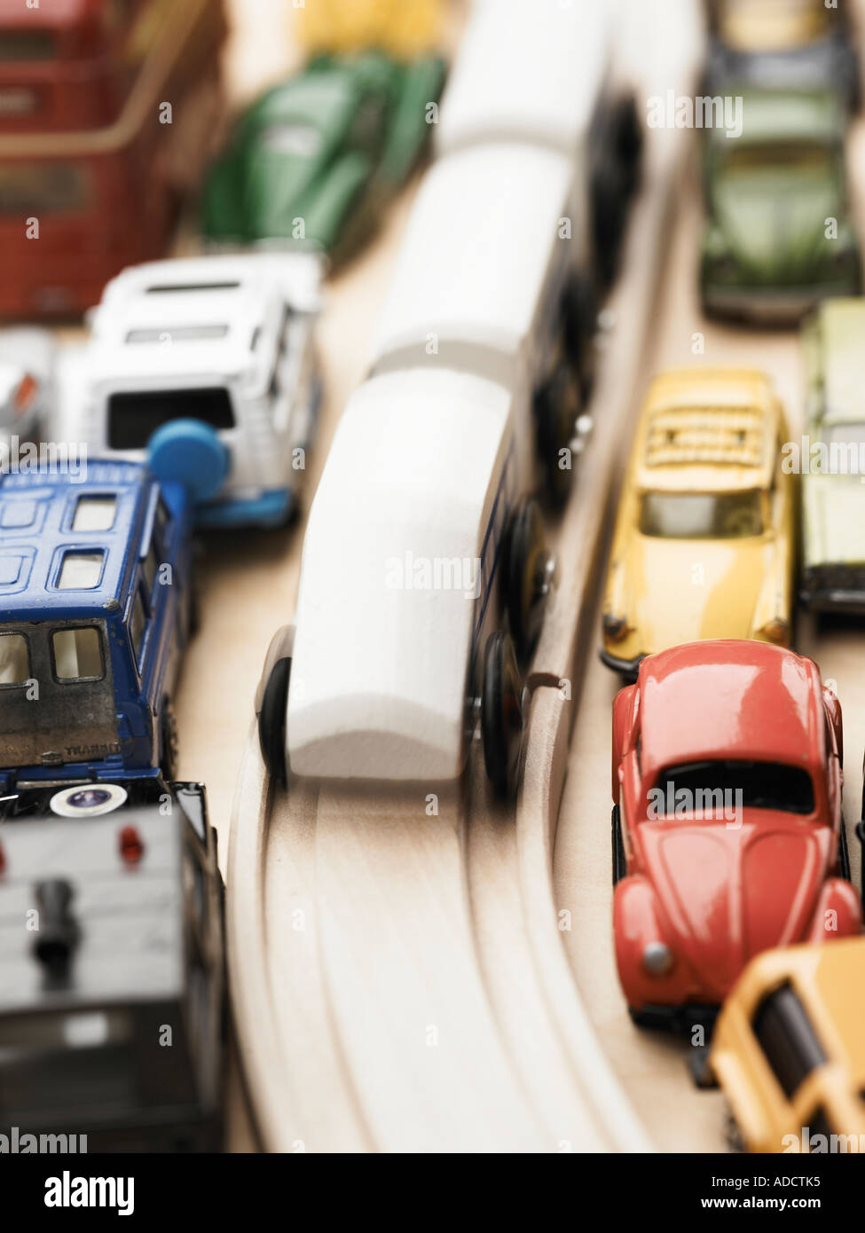 train beating the congested traffic Stock Photo - Alamy