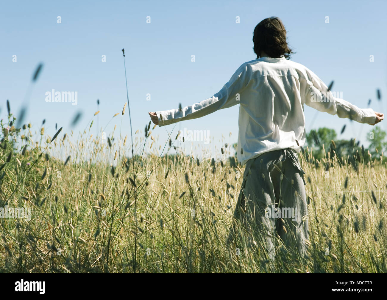 Man breathing arms out hi-res stock photography and images - Alamy