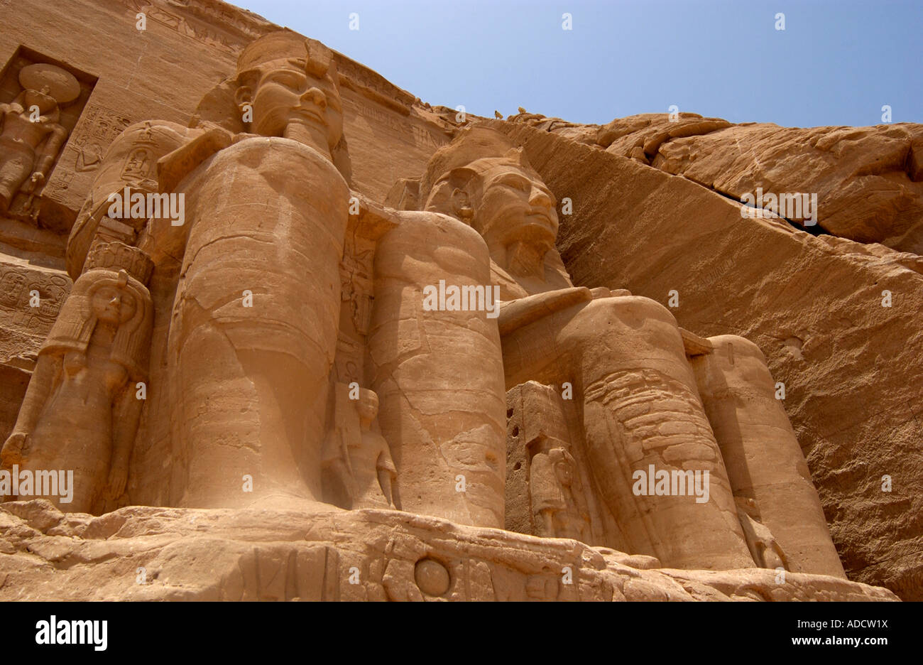 Seated Statue of Ramesses II Colossus, Abu Simbel, West Bank of Lake ...