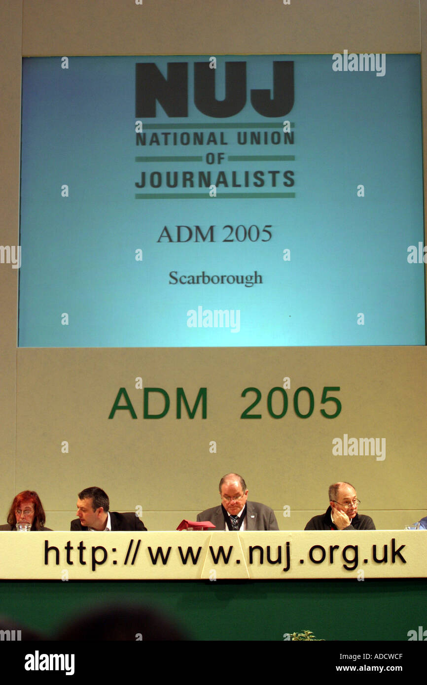 The top table of the National Union of Journalists 2005 centre General ...