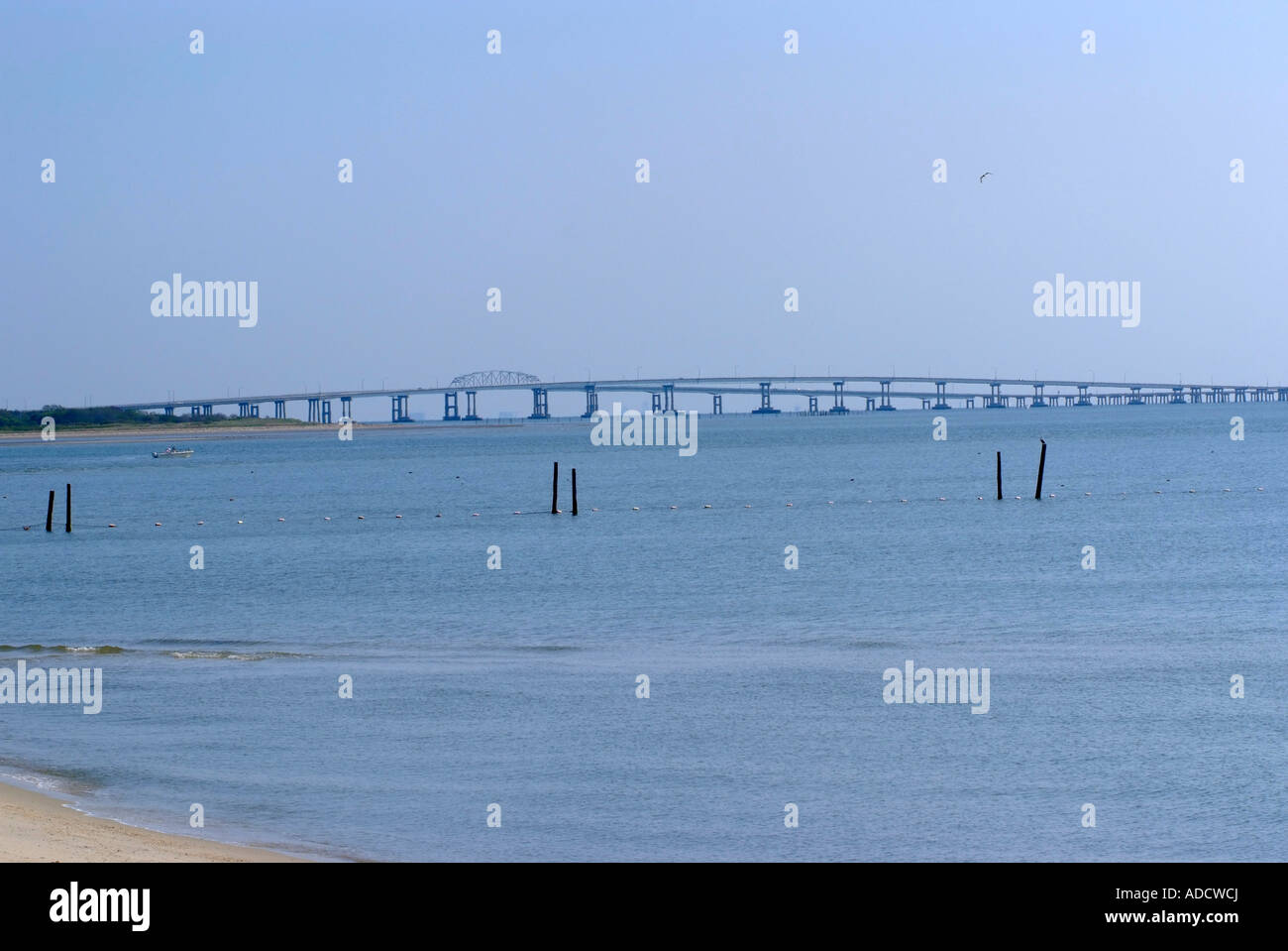 Chesapeake Bay Bridge Stretching Out Across the Atlantic Ocean in ...