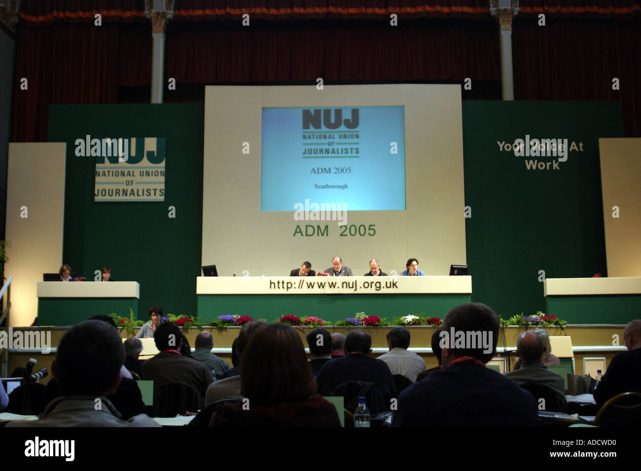 The top table of the National Union of Journalists 2005 centre General ...