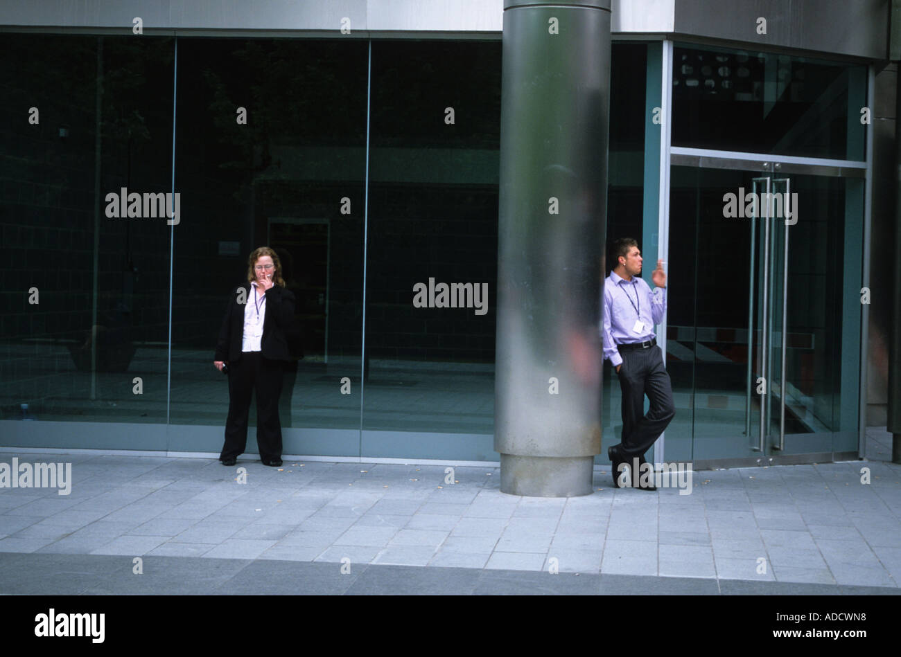 Smoking cigarette break office woman hi-res stock photography and ...