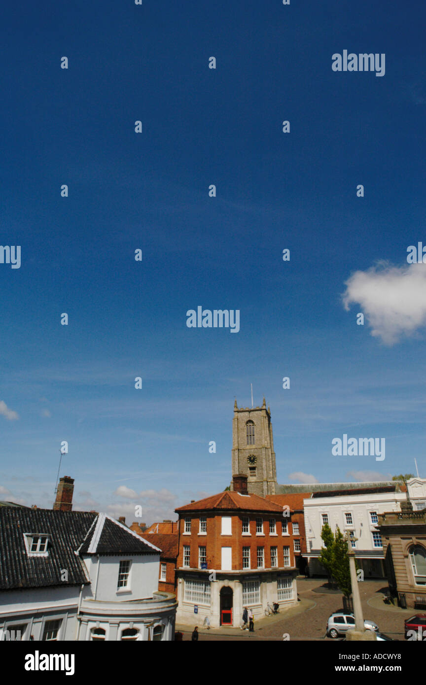 Fakenham Town centre Norfolk UK Stock Photo - Alamy