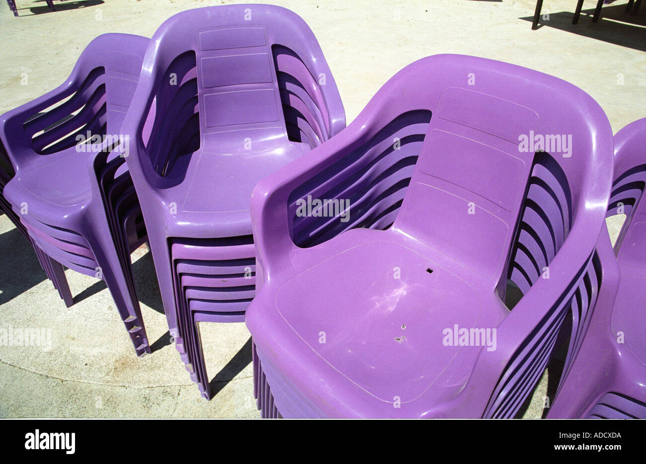 Violet Chairs 1 Stock Photo - Alamy