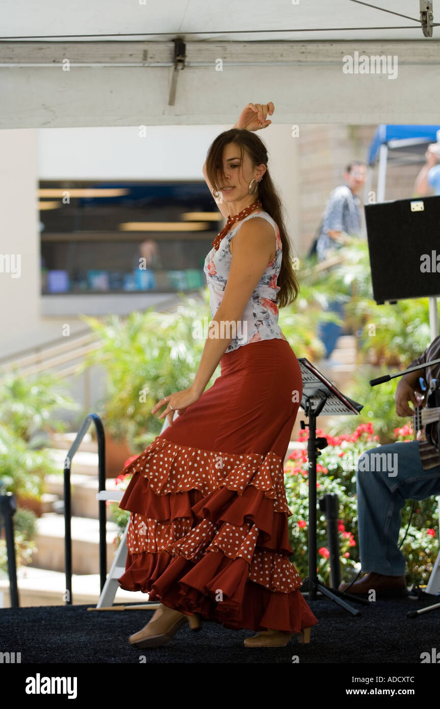 Flamenco dancer performing live in multi-cultural festival Pasadena ...