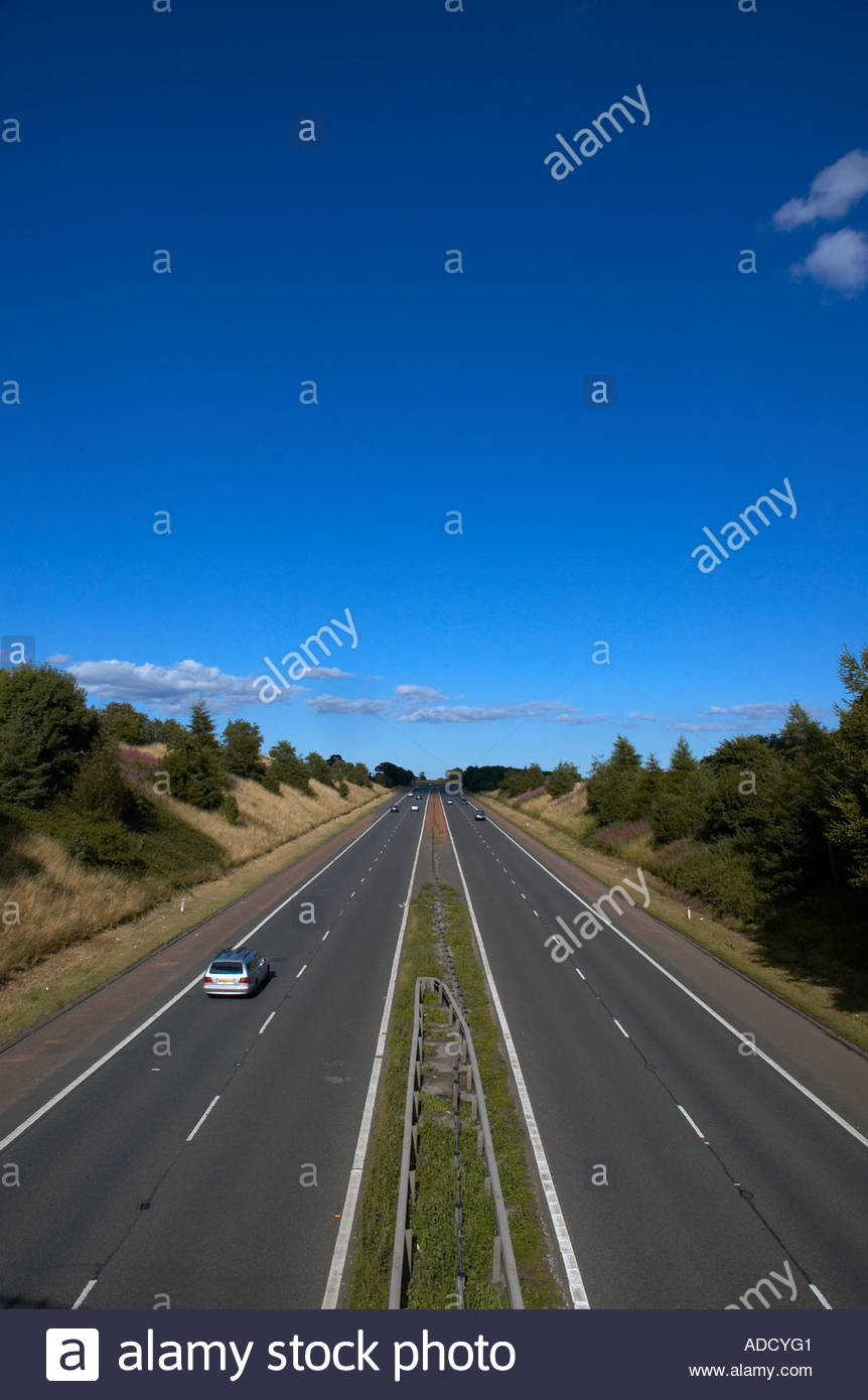 Car on empty motorway uk hi-res stock photography and images - Alamy