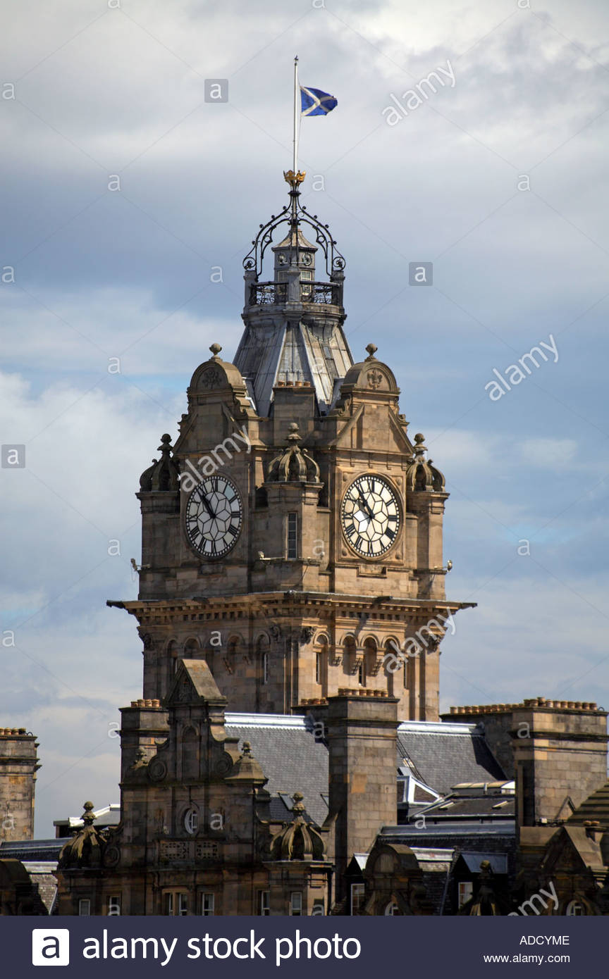 Balmoral Hotel Clock tower, Edinburgh Scotland Stock Photo - Alamy