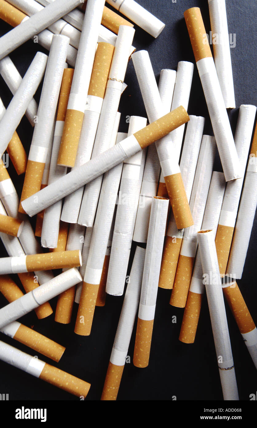 cigarettes cigaretes a lot of cigarettes still Stock Photo - Alamy
