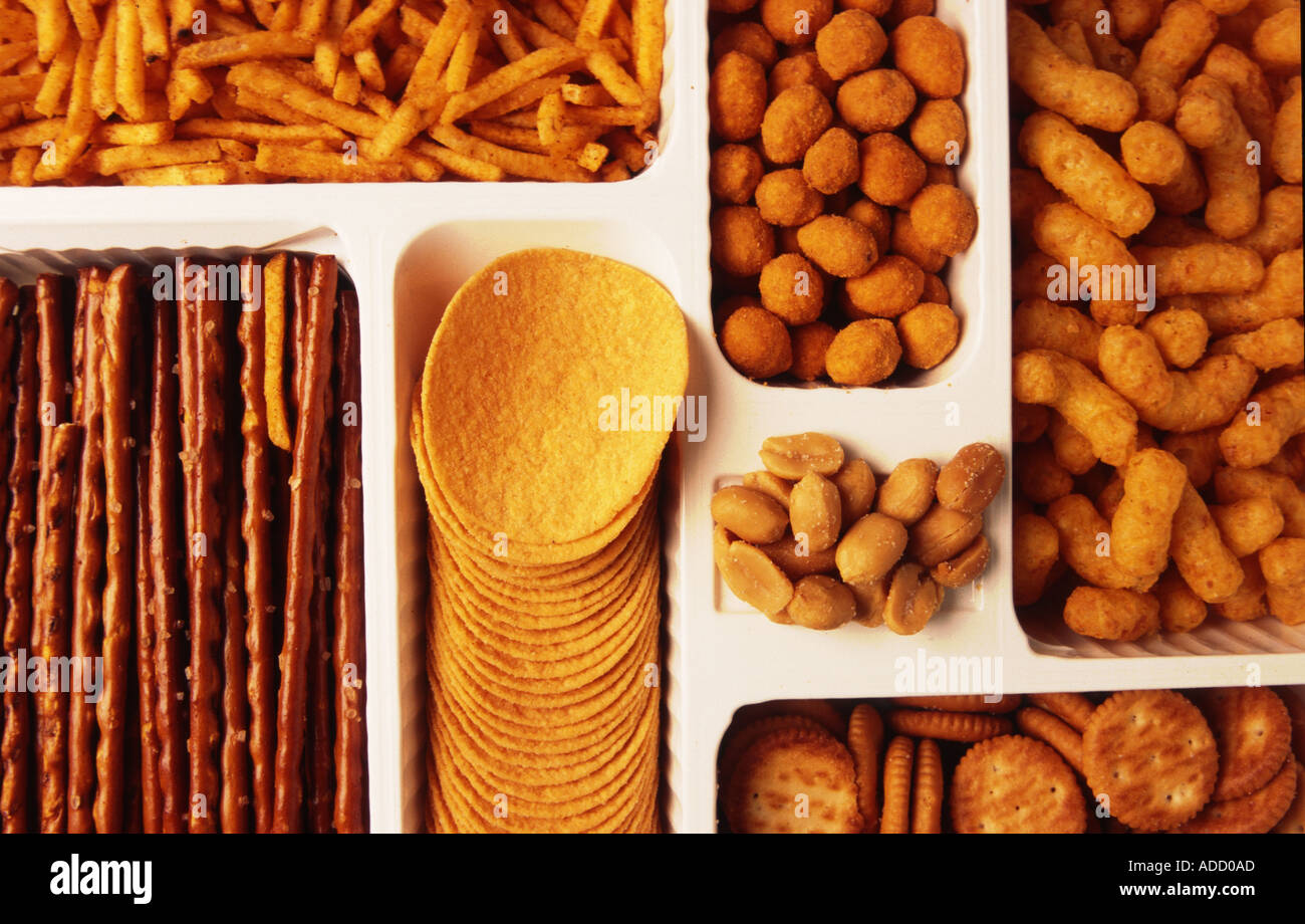 food foods snacks various kind of snacks like potato chips nuts ...