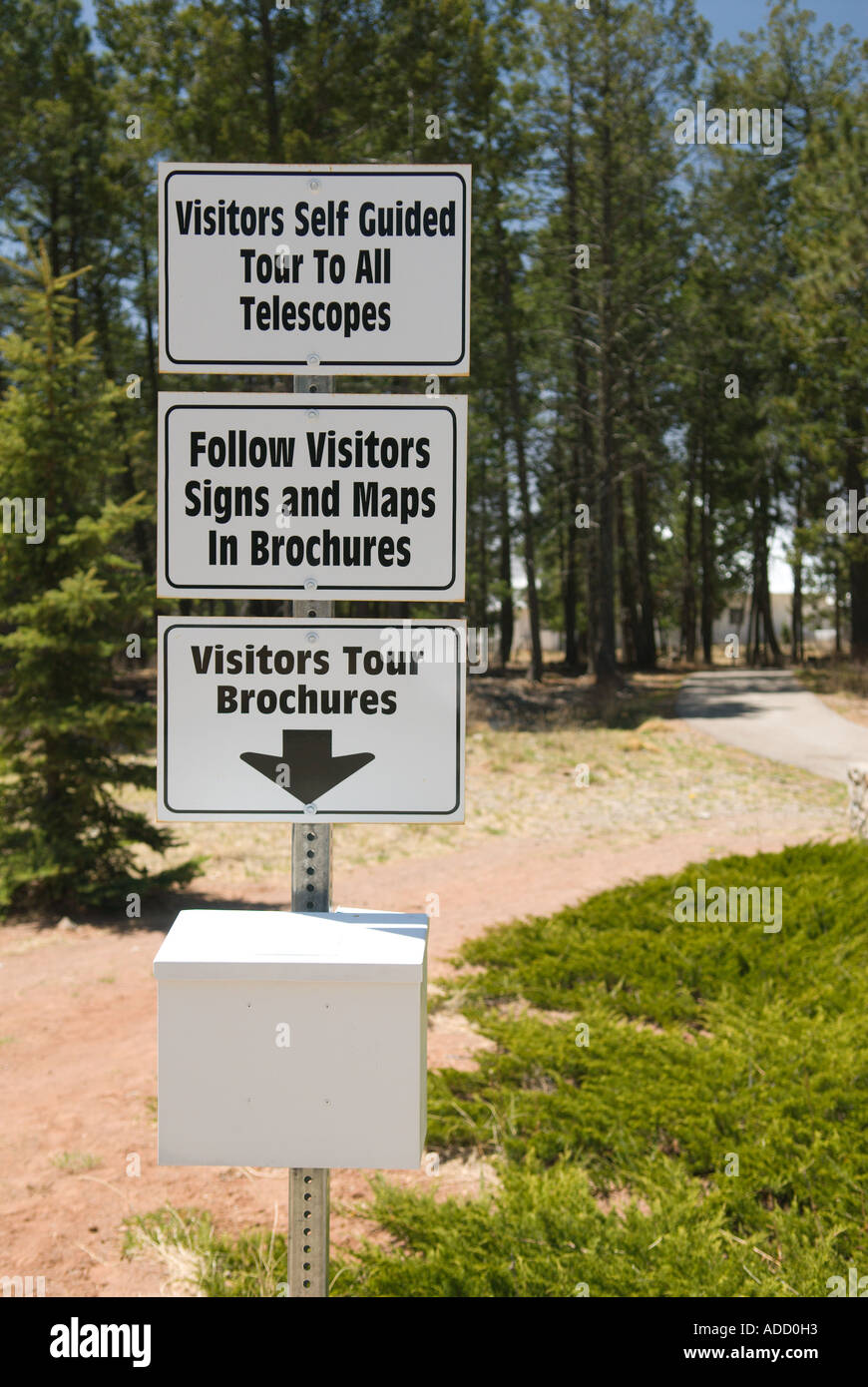 Self Guided Tour sign at the National Solar Observatory Stock Photo - Alamy