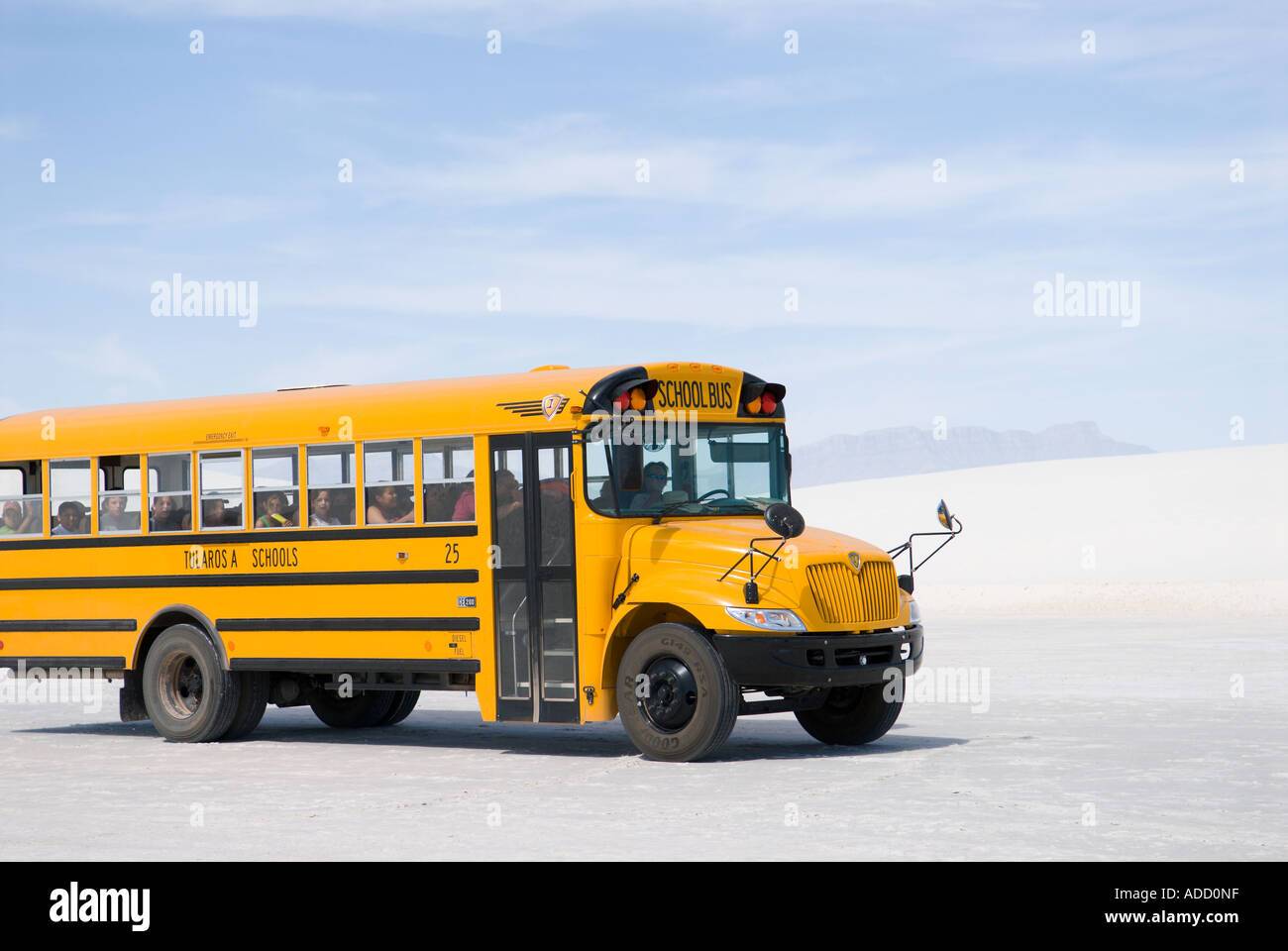 Tularosa school bus arrives at White Sands National Monument in New ...