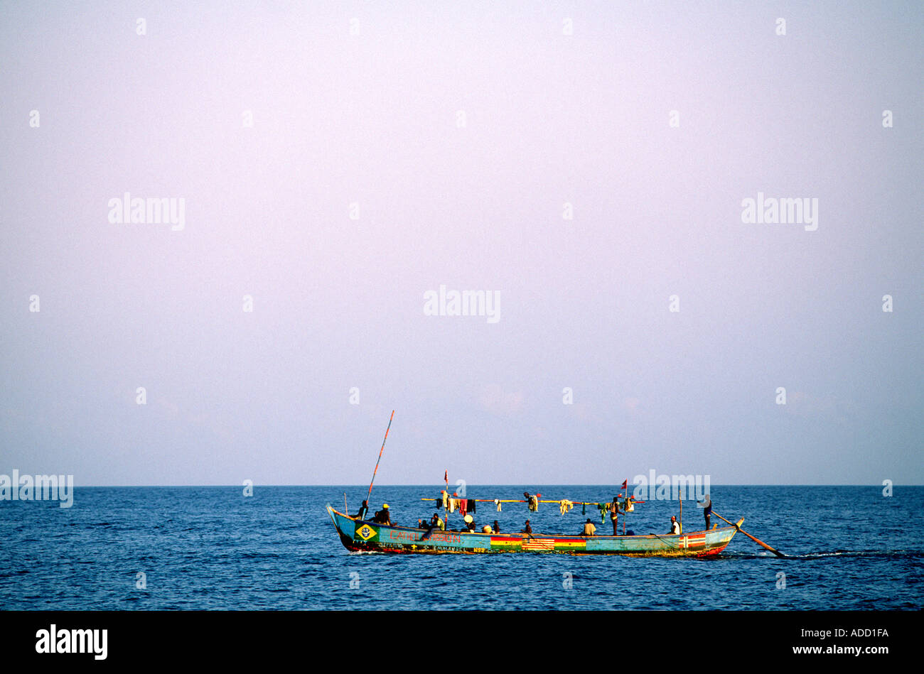 Fishing boat Ghana Stock Photo - Alamy