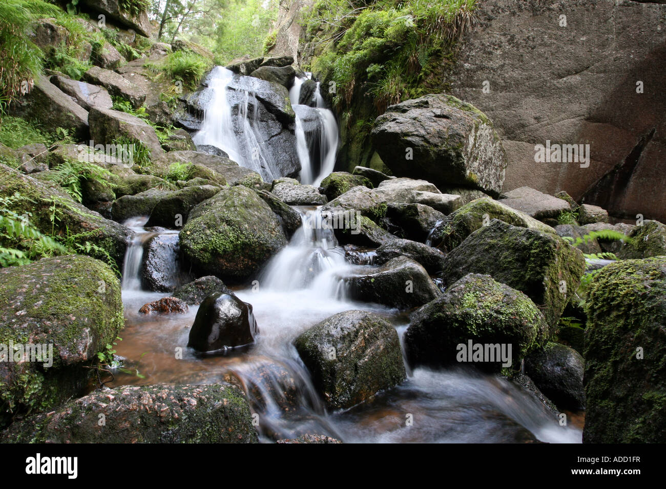 Geological feature of Burn O' Vat near Dinnet, Aberdeenshire, Scotland ...