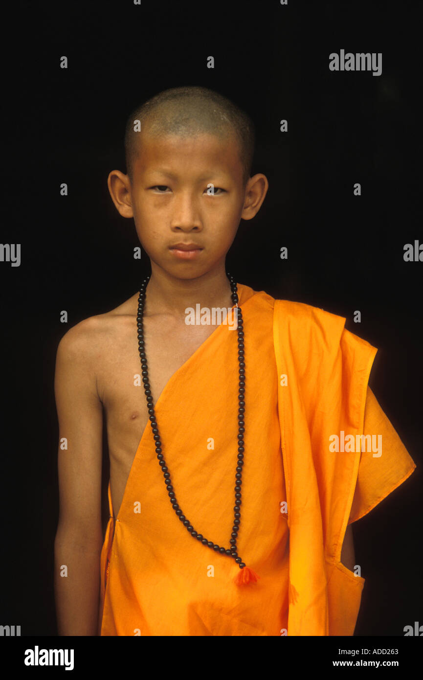 Novice buddhist monk boy cycle hi-res stock photography and images - Alamy