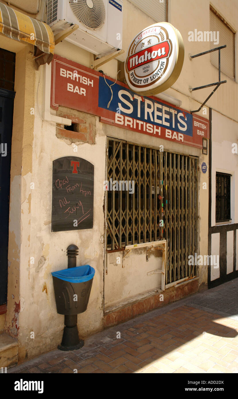 British cafe benidorm spain hi-res stock photography and images - Alamy