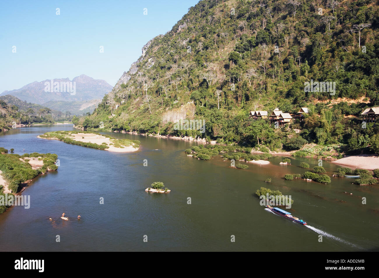 View Of Nam Ou River Stock Photo - Alamy