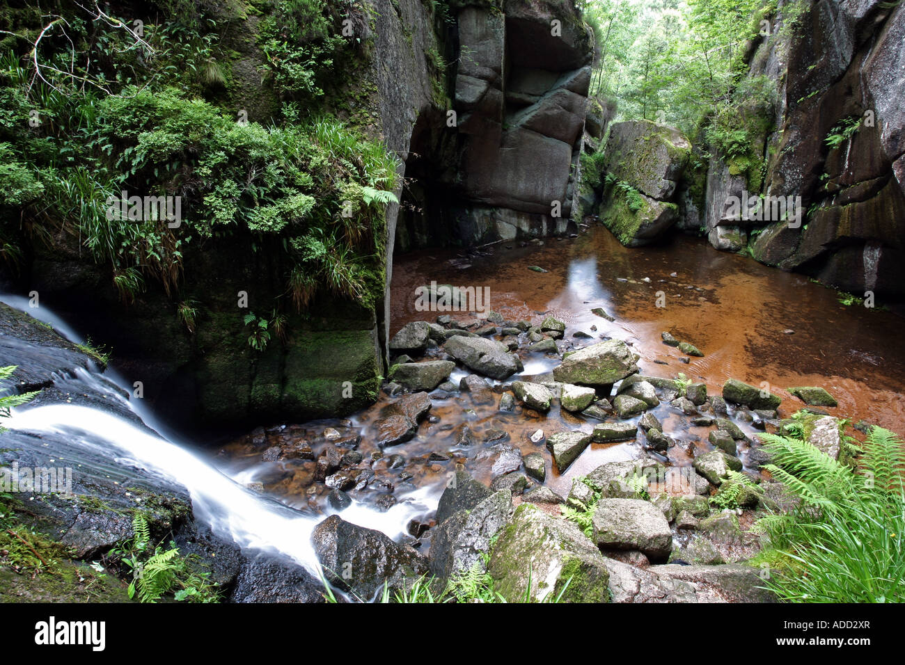 Geological feature of Burn O' Vat near Dinnet, Aberdeenshire, Scotland ...