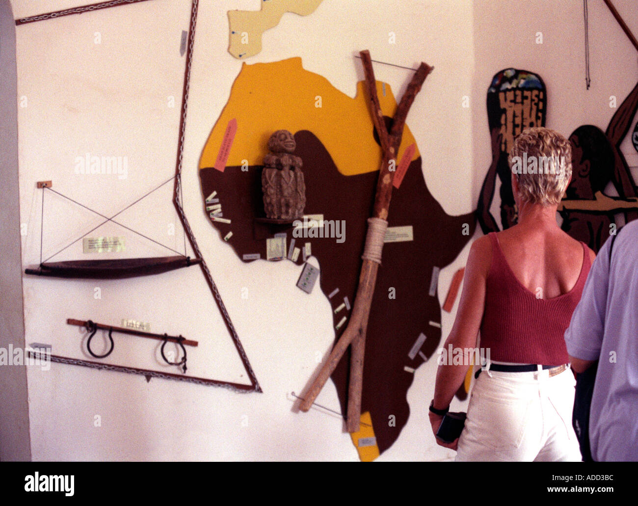 Tourist at the Slave Museum Albreda The Gambia West Africa Stock Photo ...