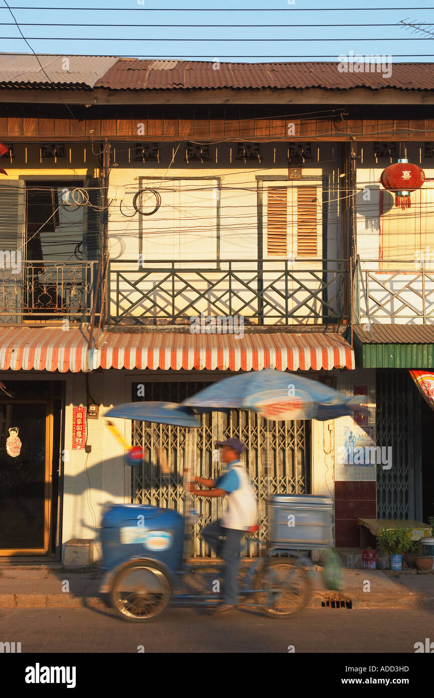 Ice Cream Vendor Passing Houses Stock Photo - Alamy