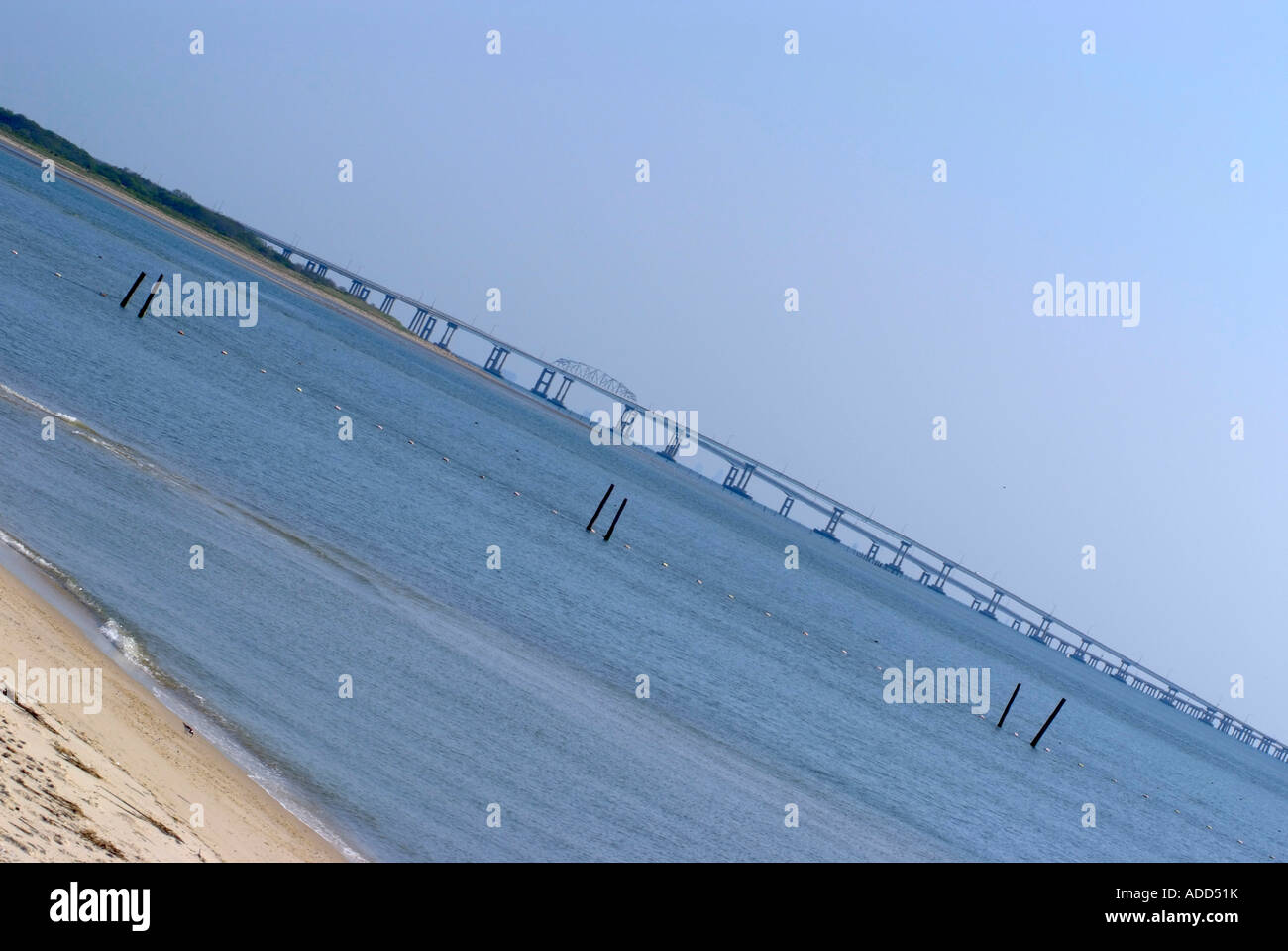 Chesapeake Bay Bridge Stretching Out Across the Atlantic Ocean in ...