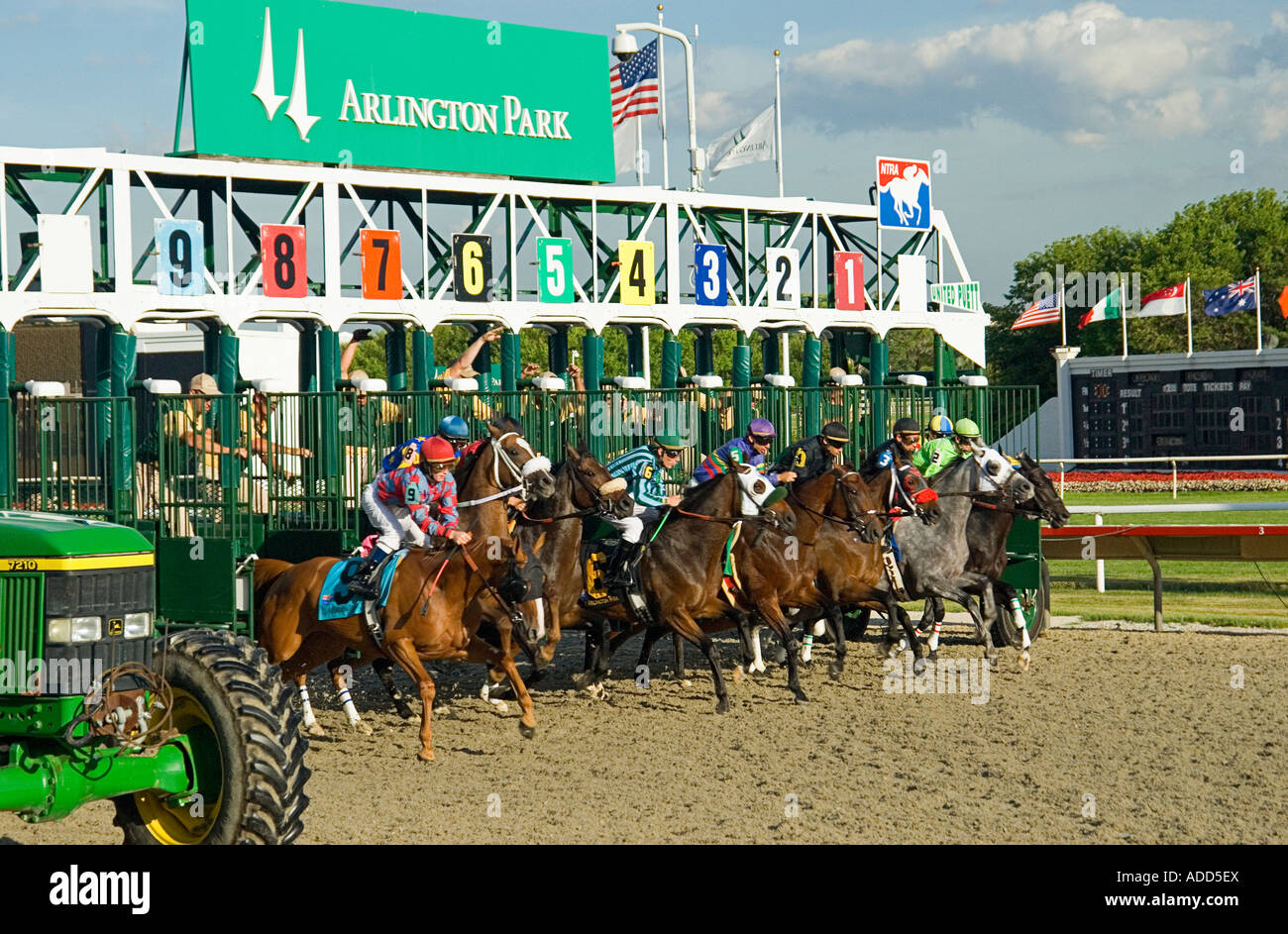 Horse Race Start Stock Photo - Alamy