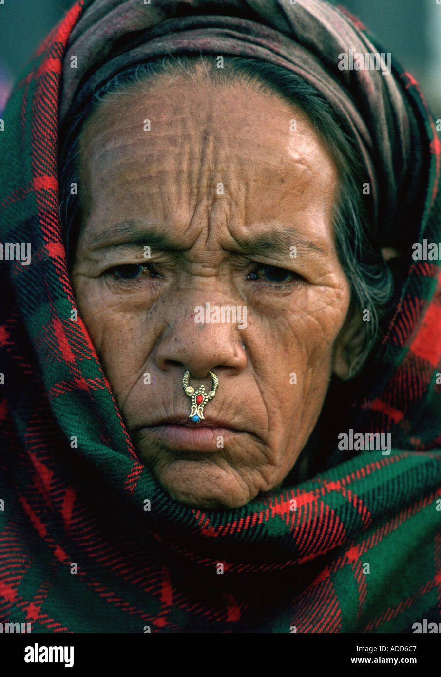 Women of nepal with traditional costumes hi-res stock photography and ...