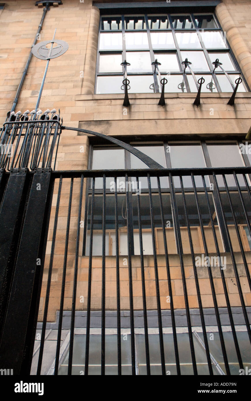 Art Nouveau Ironwork on Facade of The Glasgow School of Art, Designed ...