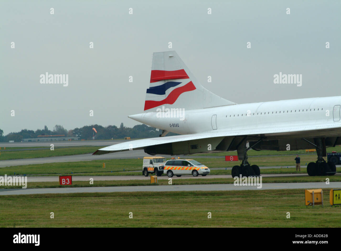 Tail Section of Concorde at Manchester Farewell 22 October 2003 Stock ...
