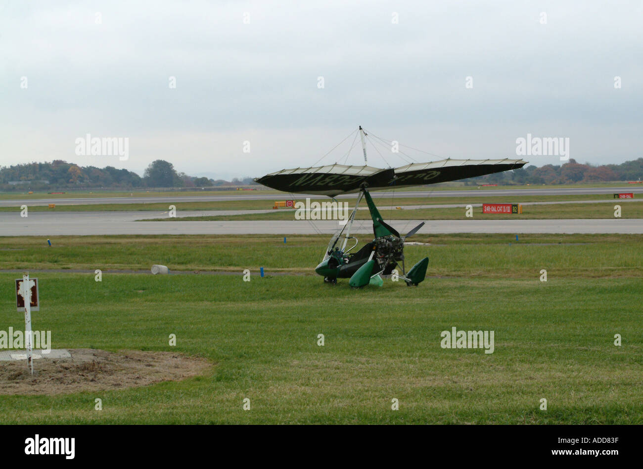 Pegasus Quik Microlight Flexwing Aeroplane Parked at Manchester Airport ...