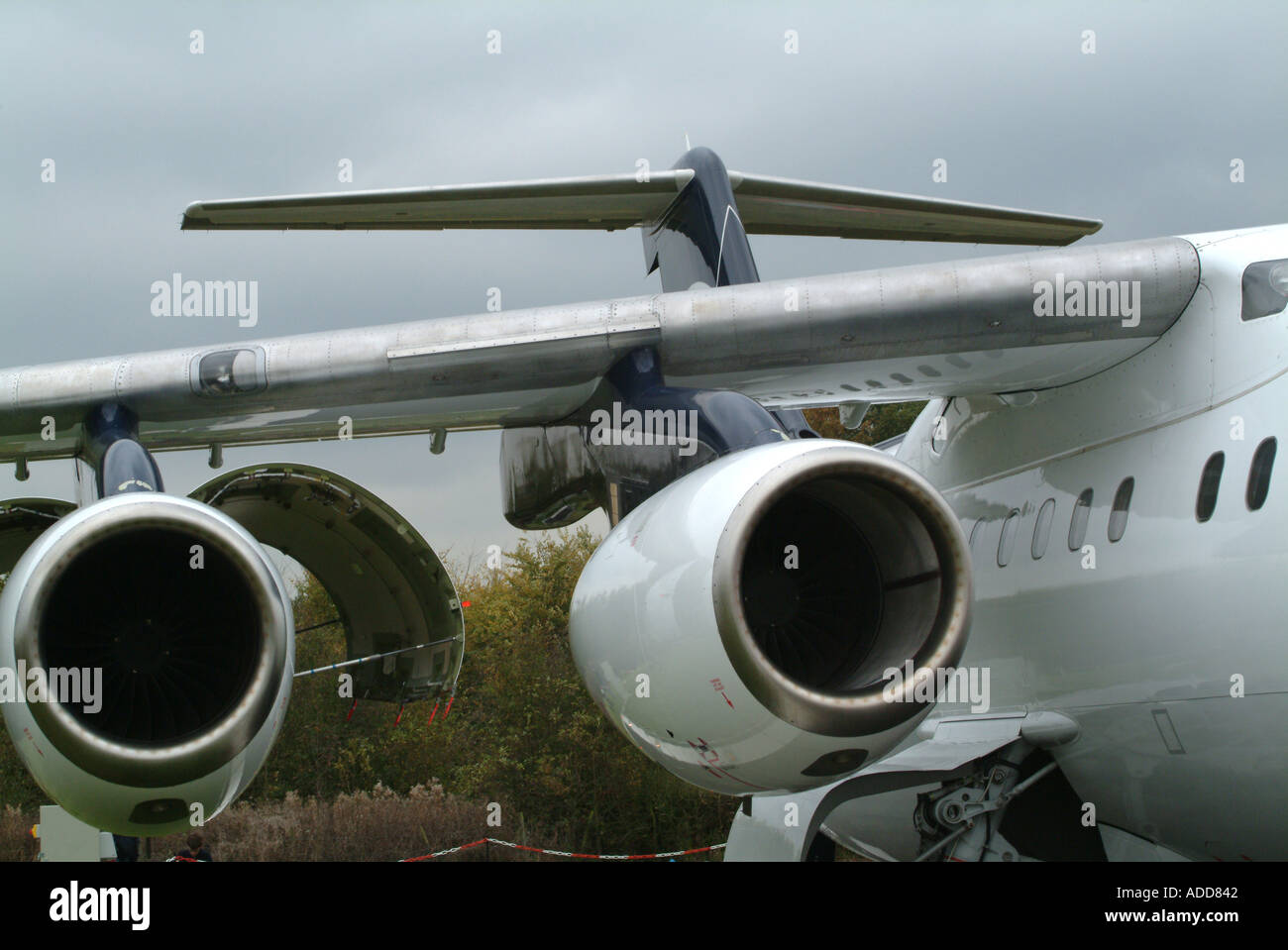 BAe Avro RJ100 Airliner on Static Display at Manchester Airport England ...