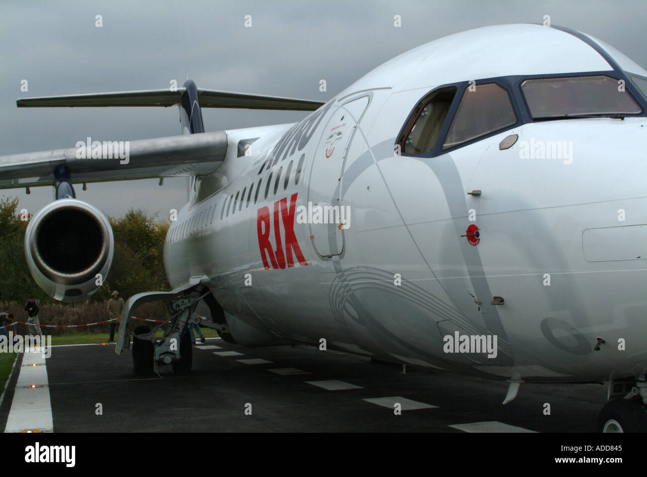BAe Avro RJ100 Airliner on Static Display at Manchester Airport England ...