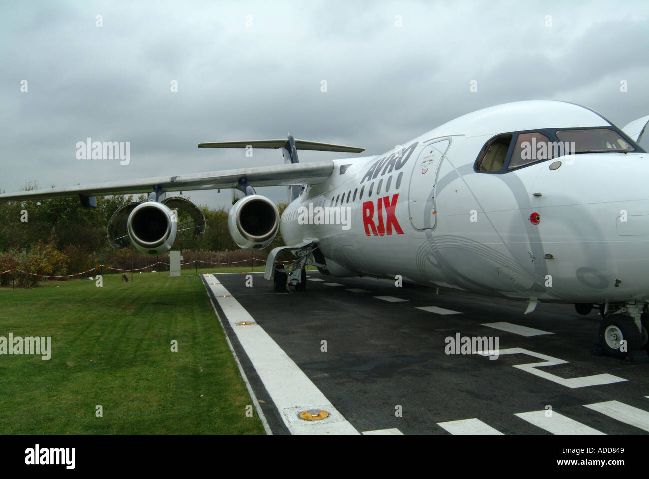 BAe Avro RJ100 Airliner on Static Display at Manchester Airport England ...