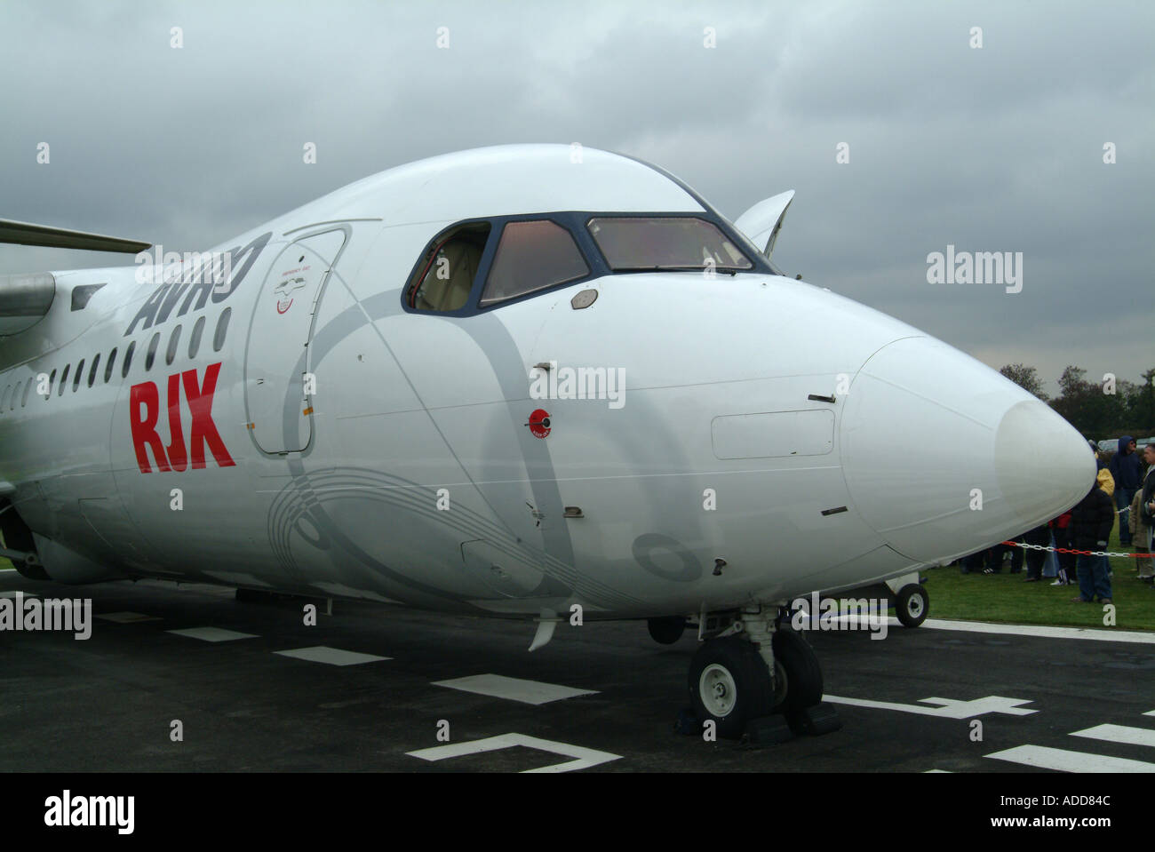 BAe Avro RJ100 Airliner on Static Display at Manchester Airport England ...