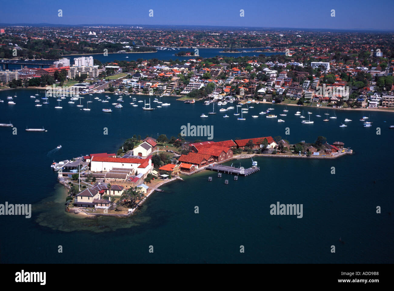 Spectacle Island Sydney Australia aerial Stock Photo - Alamy