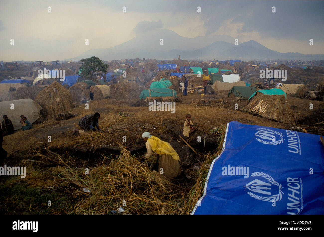 AUGUST 1994., KIBUMBA CAMP,GOMA REGION, ZAIRE. THIS UNHCR CAMP HOUSES ...