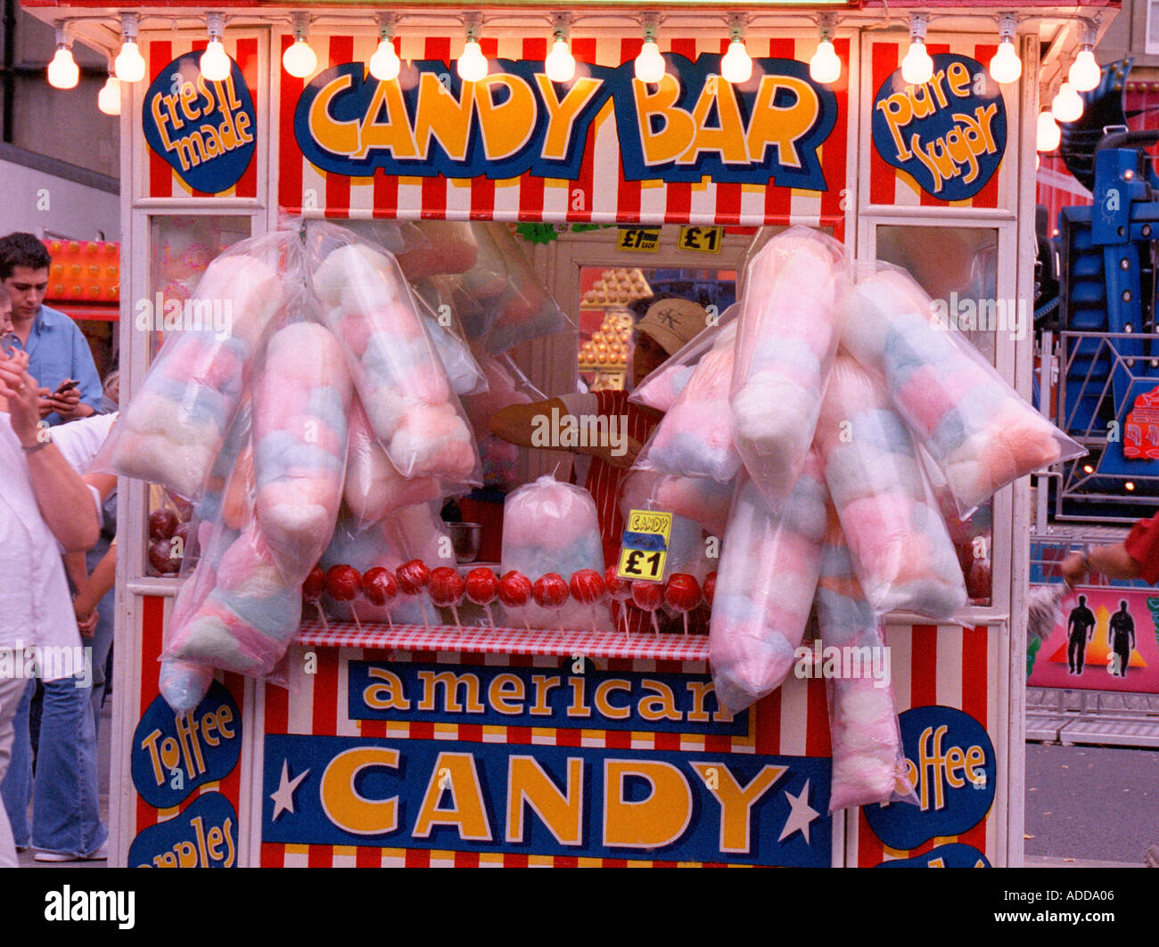 Candy floss stall funfair hi-res stock photography and images - Alamy