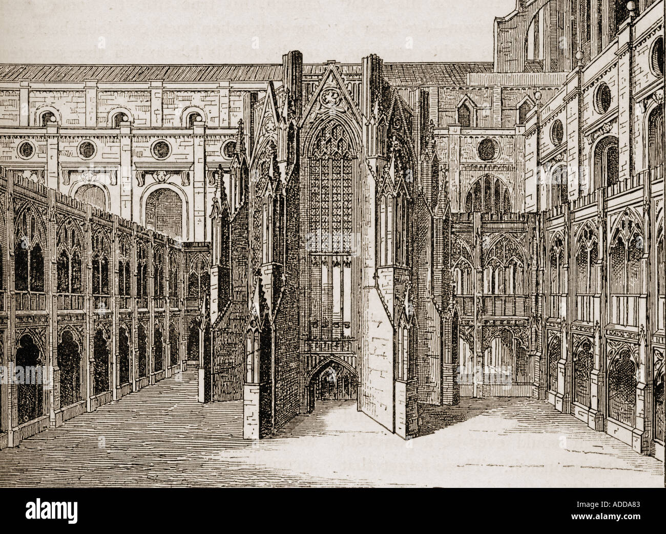 The Chapter House Old St Paul's Cathedral, London, England. After the ...