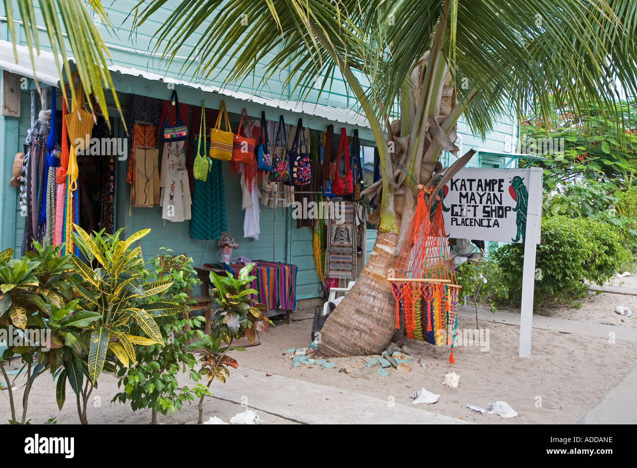 Placencia Belize The Katampe Mayan Gift Shop along the mile long ...