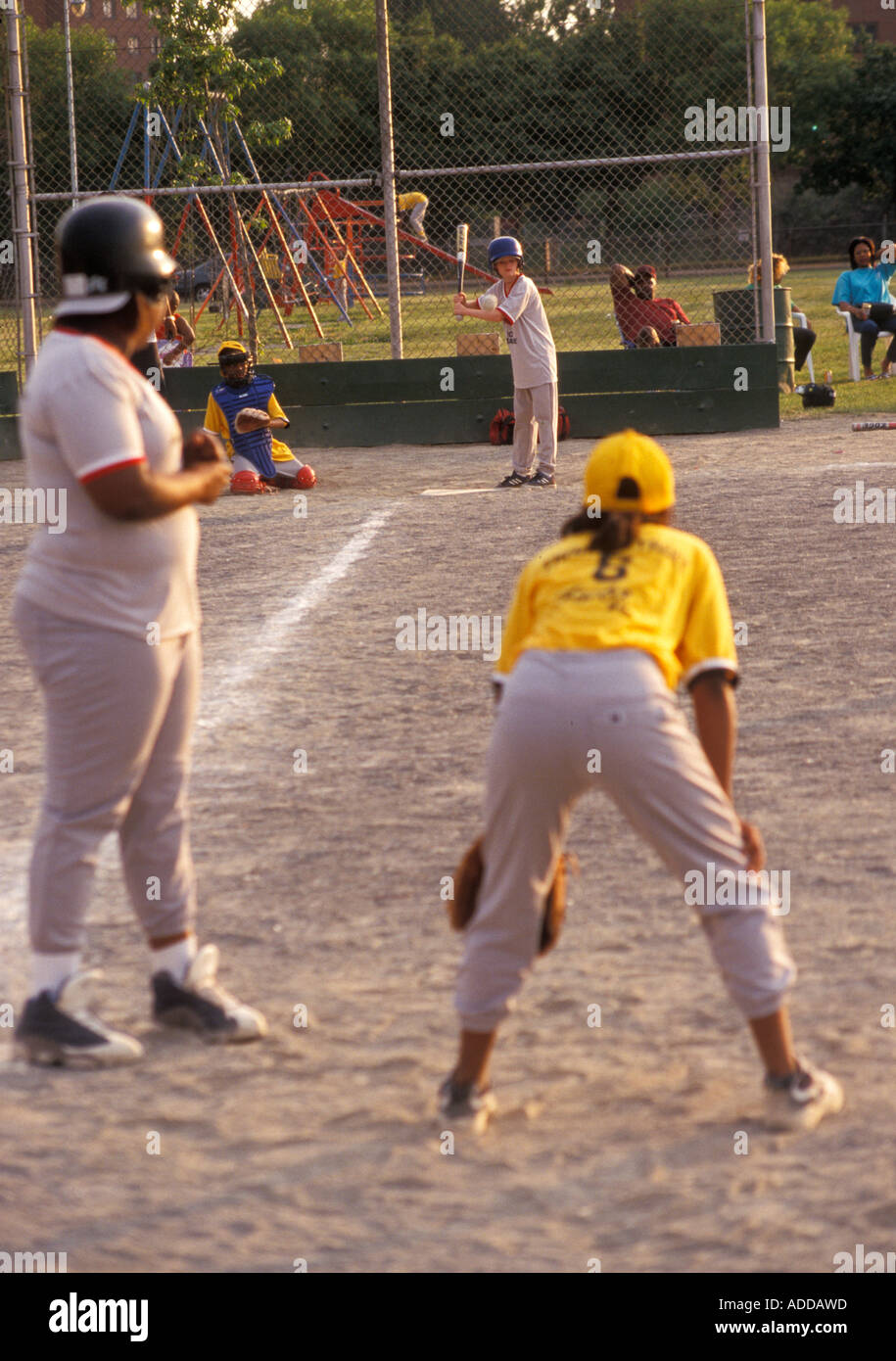 Girls Softball League Stock Photo - Alamy
