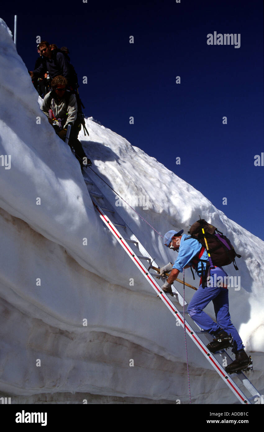 Crossing a crevasse hi-res stock photography and images - Alamy