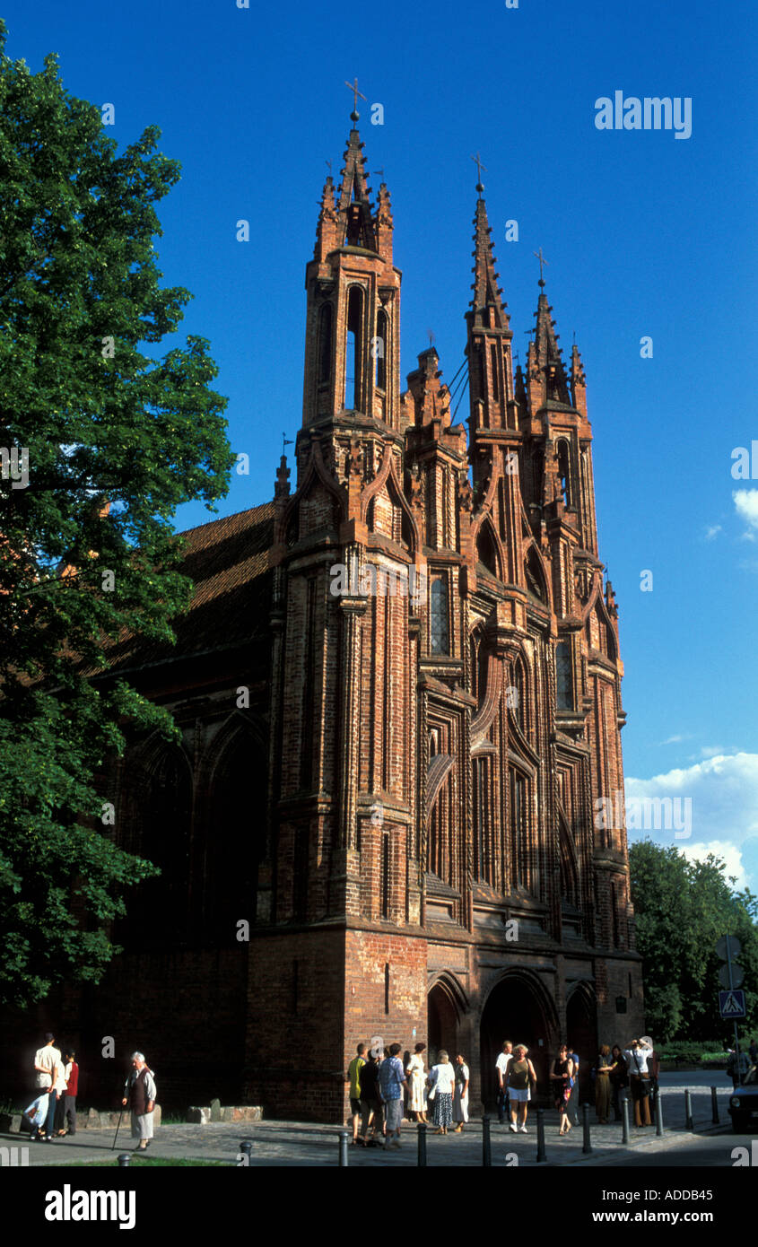 Lithuania Vilnius Gothic style Church of St Anne Stock Photo - Alamy