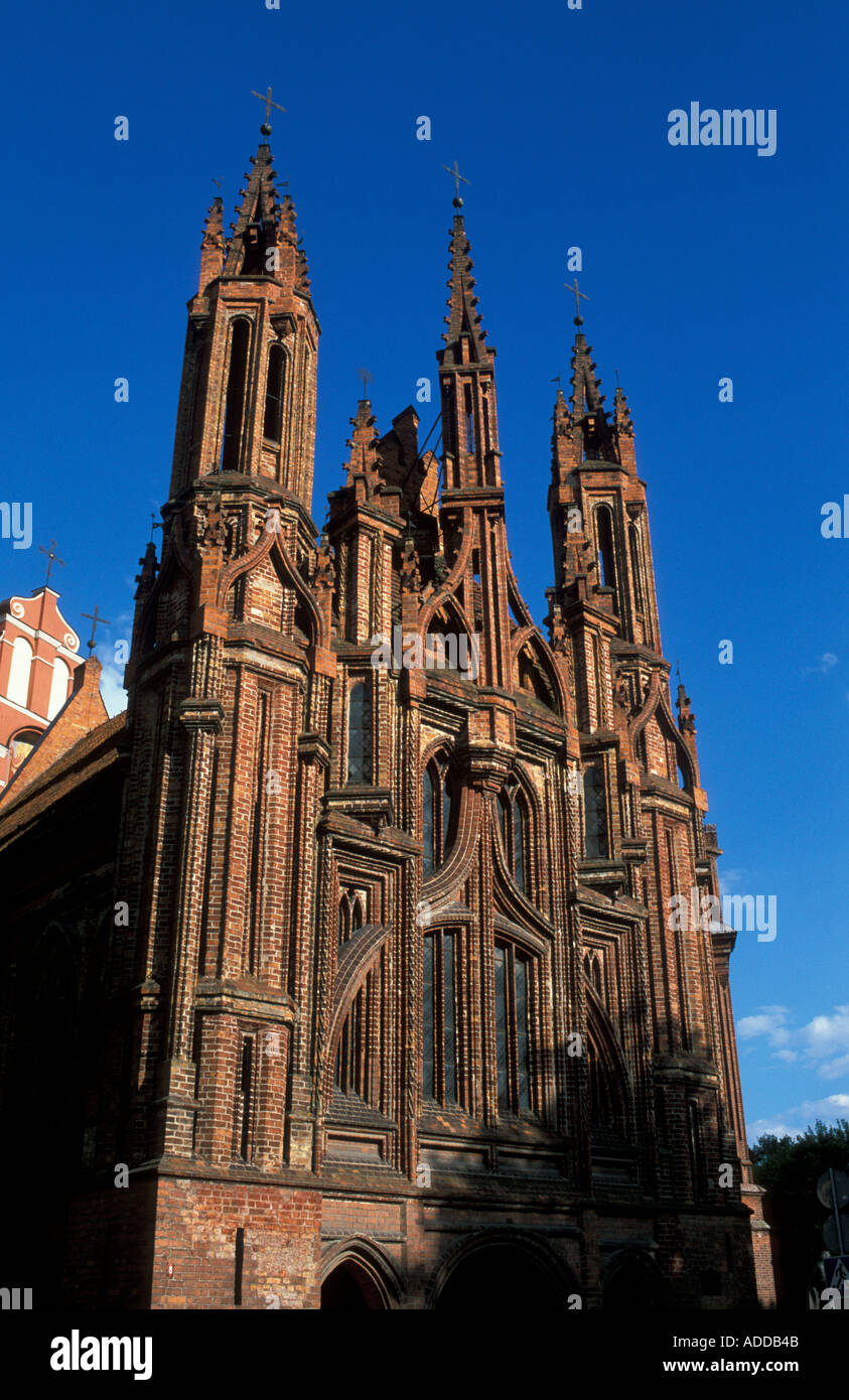 Lithuania Vilnius Gothic style Church of St Anne Stock Photo - Alamy
