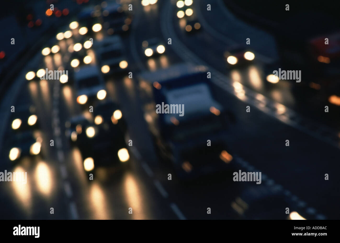 M25 motorway at night London England Stock Photo - Alamy