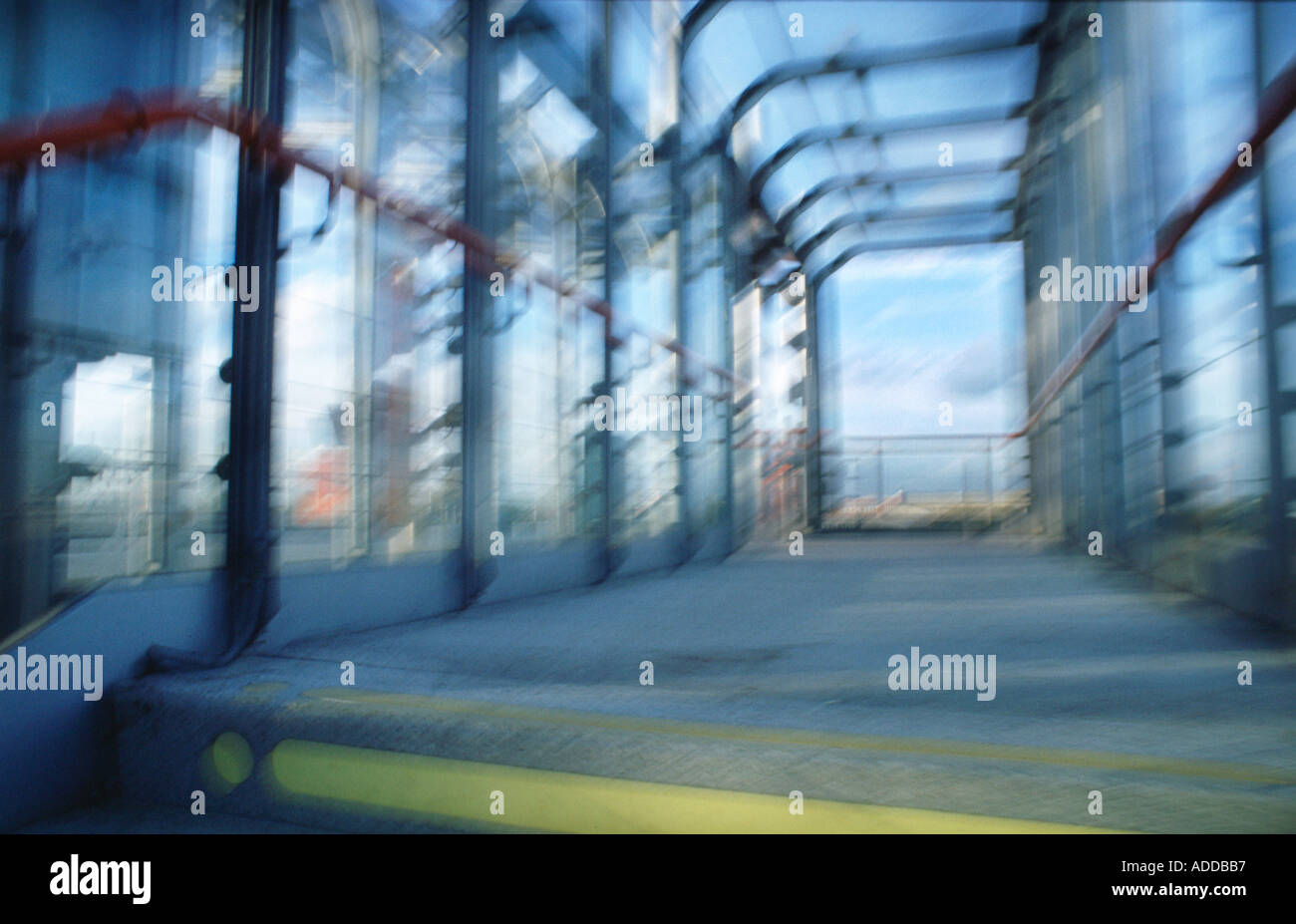 Pedestrian crossing over railway Stock Photo - Alamy