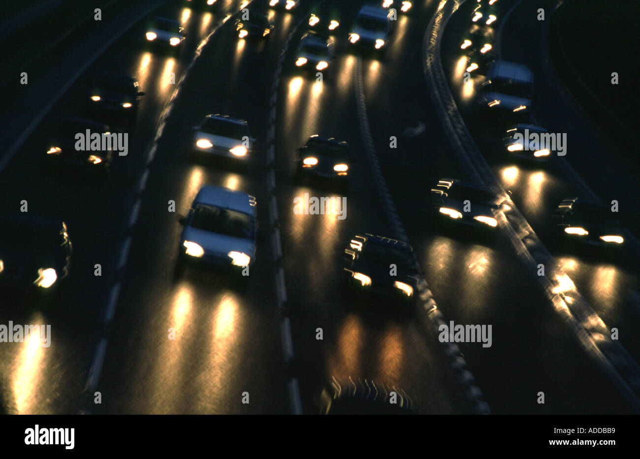 M25 motorway at night London England Stock Photo - Alamy