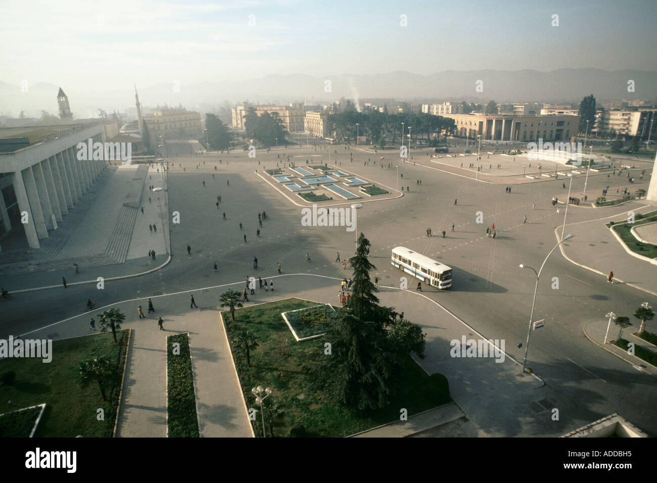 TIRANA MAIN SQUARE, ALBANIA MARCH 1990 Stock Photo - Alamy