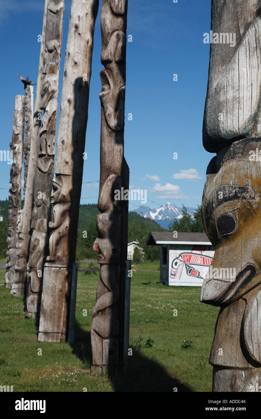 Kitwanga totem poles hi-res stock photography and images - Alamy