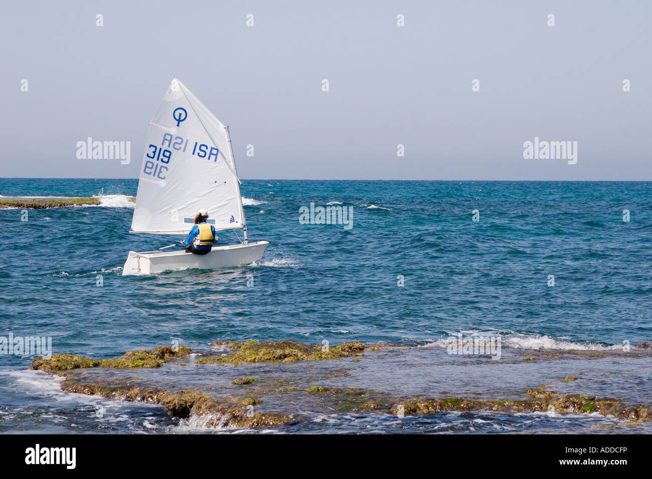 Stock photo of Sdot Yam Beach Mediterranean beach in Israel displaying ...